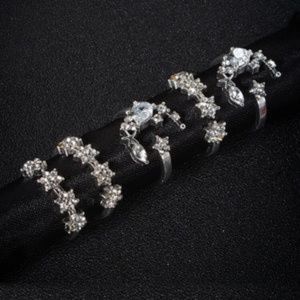 Jewelry | 33 Moon Flower 5pc Midi Ring Set | Poshmark